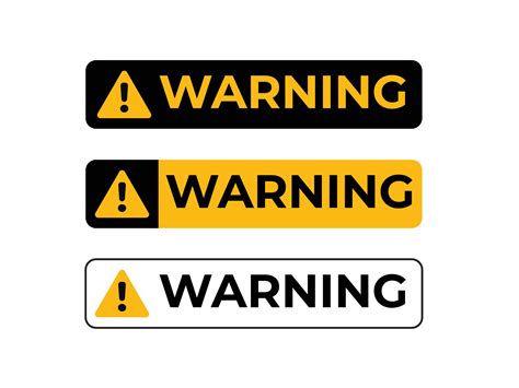 Warning Banner Design Template 17431783 Vector Art At Vecteezy