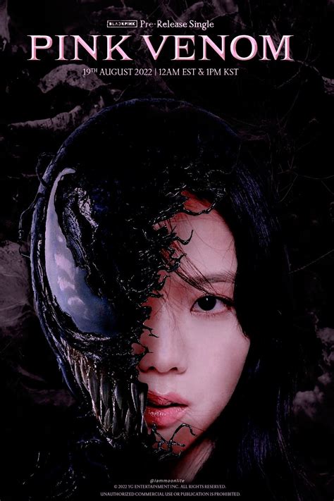 Pink Venom Title Poster Jisoo Vers Grup Logolar Vintage Logolar