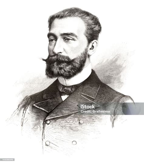 French President Sadi Carnot Portrait 1888 Stock Illustration
