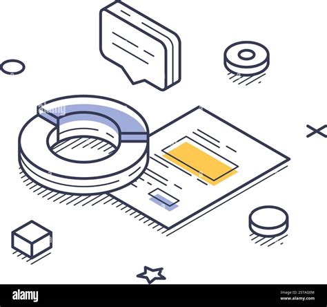 data analysis concepts featuring a circular graph informational documents and geometric