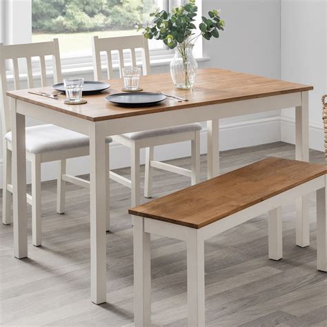 Julian Bowen Coxmoor 4 Seater Rectangular Dining Table Ivory And Oak