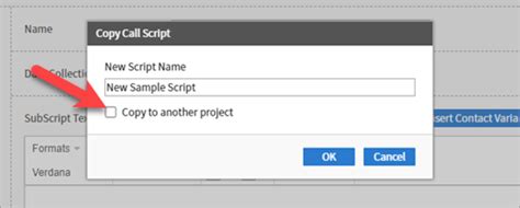 Copy A Call Script From One Project To Another Vanillasoft