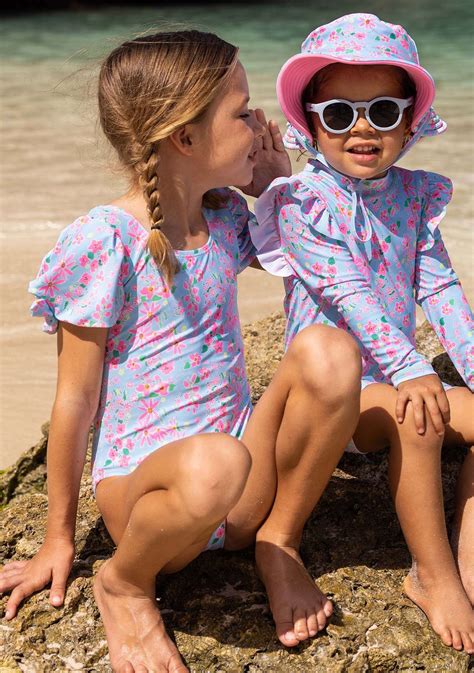 Snapper Rock Daisy Chain Puff Sleeve Surf Suit Belk