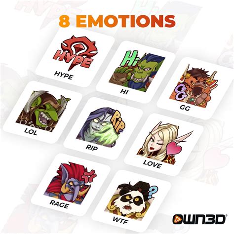 Classic Wow Horde Animated Sub Emotes 8 Pack Twitch Kick Youtube
