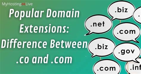 Popular Domain Extensions Difference Between Co And Com