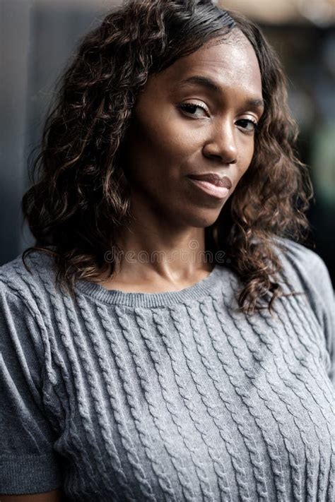 Mature Black Woman Sitting On Stairs Stock Image Image Of Harsh