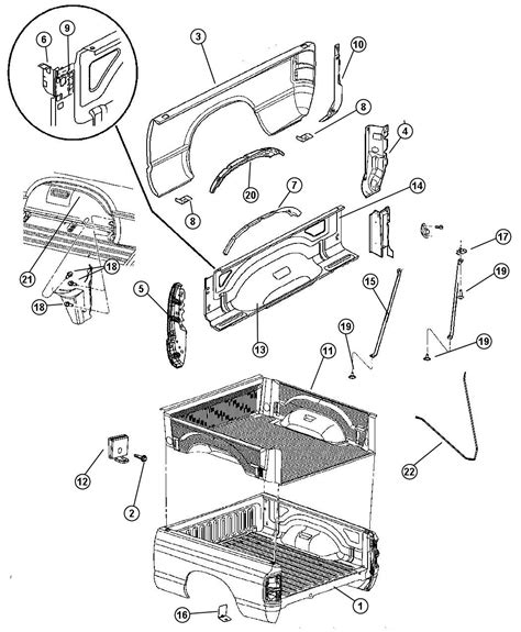 Dodge Ram 3500 Reinforcement Tailgate Hinge Right 68234324aa