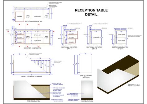 Modern Reception Desk Cad Block And Drawing Plan N Design Reception