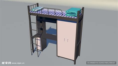 宿舍上床下桌设计图室内模型3d设计设计图库昵图网