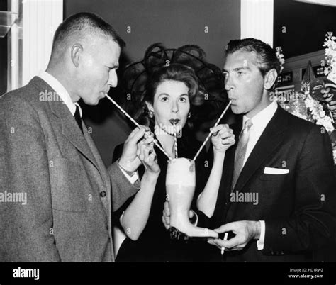 From Left Wil Wright Mala Powers And Her Husband Monte Vanton Sipping From A Literal Glass