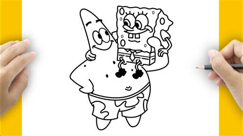 How To Draw Spongebob And Patrick Together Step By Step Youtube