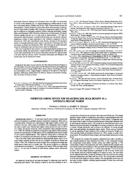 Pdf Improved Coring Device For Measuring Soil Bulk Density In A