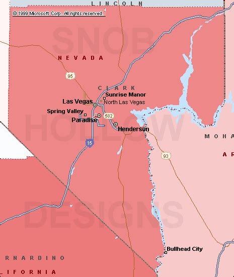 Clark County Nevada Color Map