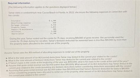 Solved Required Information The Following Information