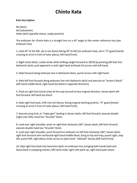 Chinto Kata Pdf