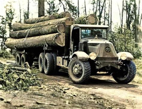 Vintage Mack Truck With Logs Kinzua Oregon 1936 Old Logging Trucks
