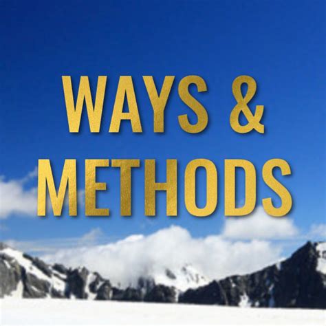 Ways And Methods Youtube