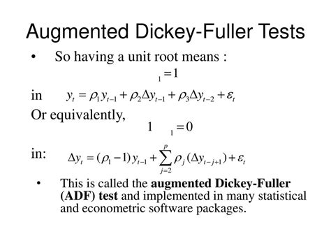 Unit Root And Augmented Dickey Fuller Adf Test Ppt Download