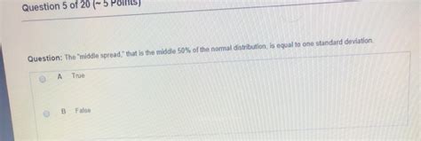 solved question 5 of 20 5 polnts question the middle