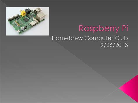 ppt raspberry pi powerpoint presentation free download id 1854302
