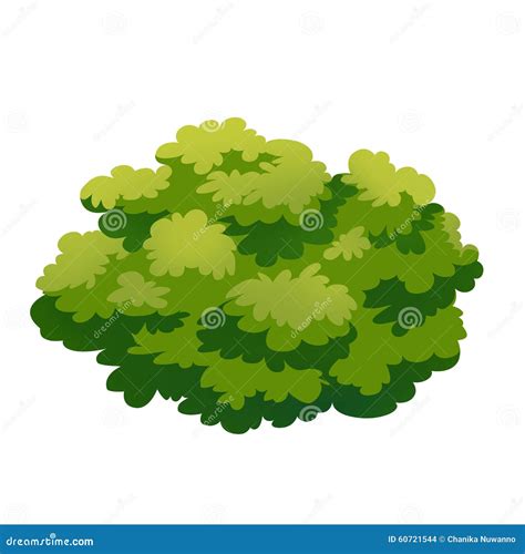 Cartoon Bushes And Shrubs