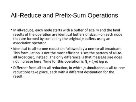 All Reduce And Prefix Sum Operations Ppt