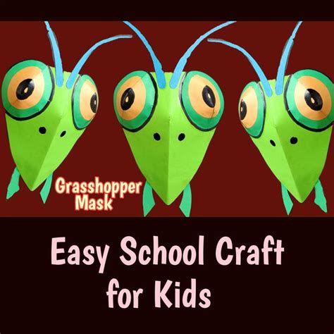 Grasshopper Mask Paper Craft School Craft Project Papercraft