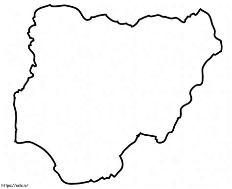 Nigeria Outline Map Coloring Page