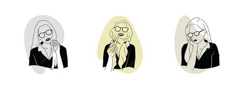 Premium Vector Nerd Girl Illustration Set