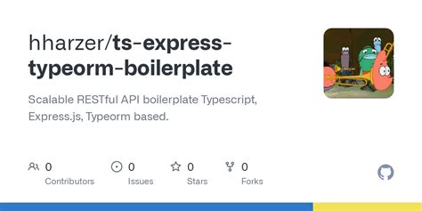 github hharzer ts express typeorm boilerplate scalable restful api
