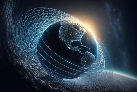 Premium Ai Image Concept Of Globalization Communication And Light Waves