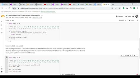 Code Review Determine Accuracy And Rmse From Scratch In Python Youtube