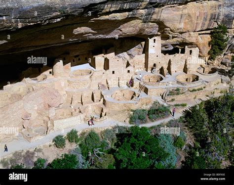 A View Of Cliff Palace The Principal Anasazi Cliff Dwelling In Mesa