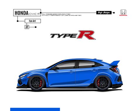 Honda Civic Type R Illustration Behance