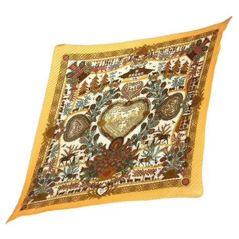 Hermès Hermes Pleated Scarf Carré 90 Decoupages By Anne Rosat Multiple