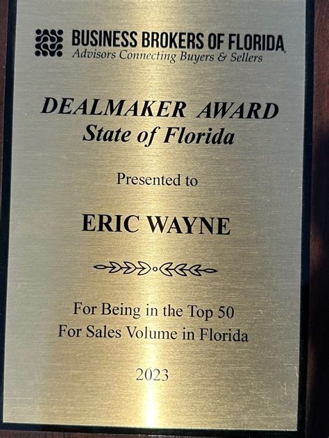 Awards Eric Sell My Business