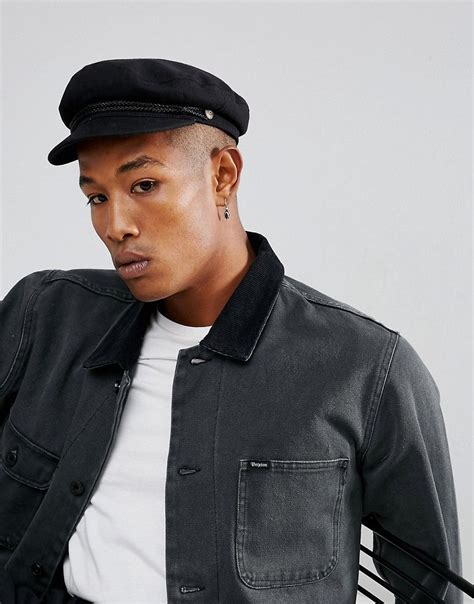 Brixton Fiddler Flat Cap Black Hat Outfit Men Cap Outfit Men Outfits With Hats