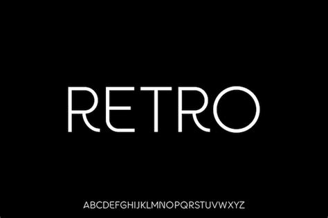 Premium Vector Minimal And Clean Sans Serif Retro Line Font Vector