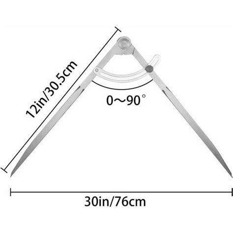 Compas à Pointes Sèches Professionnel En Acier Carbone Compas 300mm