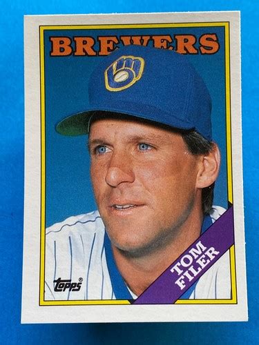 1988 Topps Traded Tom Filer 37t Milwaukee Brewers Ebay