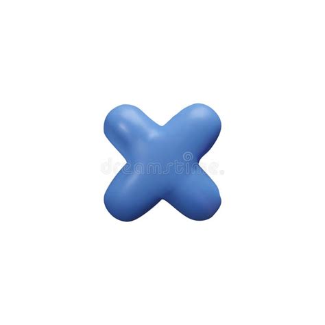 Multiply Math Operation 3d Plastic Style Vector Icon Mathematic Blue