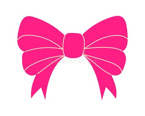 Pink Ribbon Bow Vector Illustration Stock Vector Illustration Of
