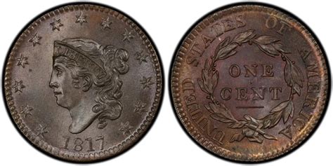 1817 Cent Value Mint Varieties Rarity And Current Prices Coins