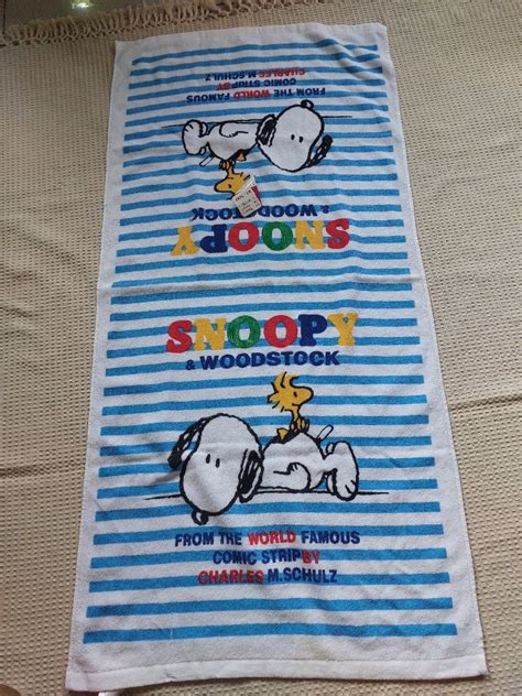 Snoopy Bath Towel On Carousell