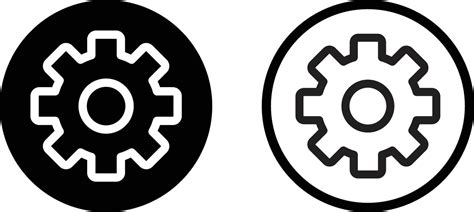 Settings Icon Circle Set In Two Styles Gear Icon Vector 37211030 Vector Art At Vecteezy