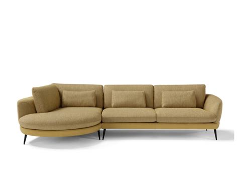 Arched Corner Sofa Rylight Almond Velvet Curved Corner Sofa