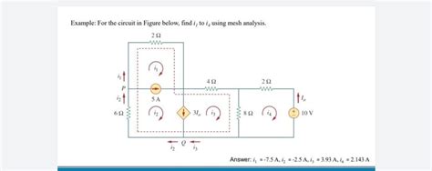 Solved Example For The Circuit In Figure Below Find I To Chegg