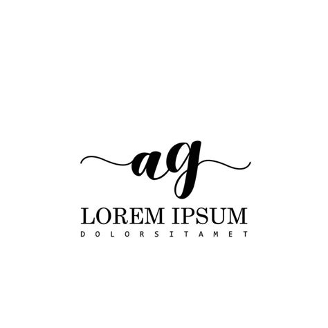 Ag Initial Handwriting Template Design 28292006 Vector Art At Vecteezy