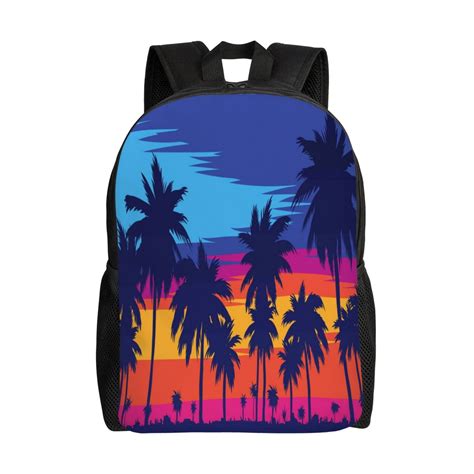 Haiem Beach With Palm Trees Backpack Stylish And Durable 15 Inch