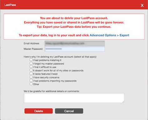 How To Delete Your Lastpass Account